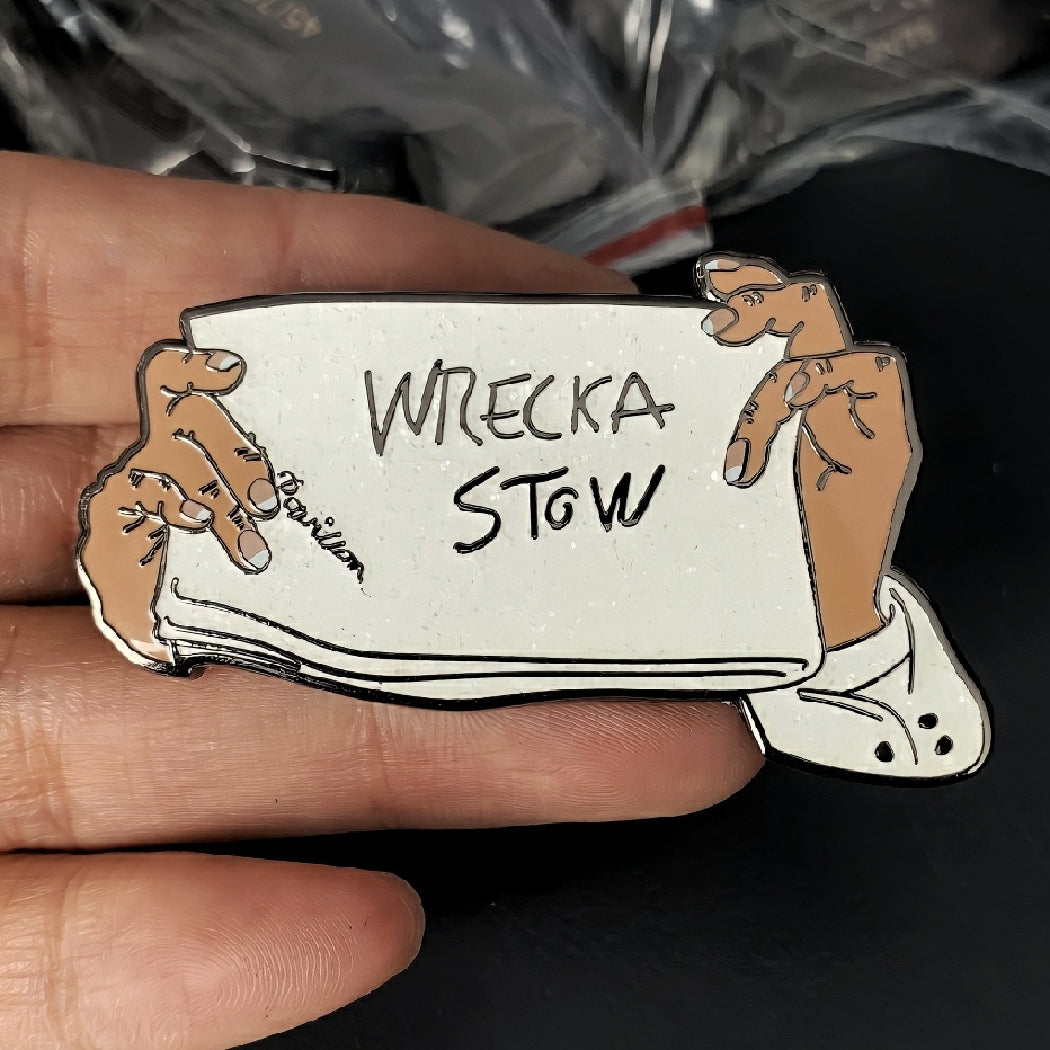 Wrecka Stow Hard Enamel Pin – Mixtape Your Life, LLC